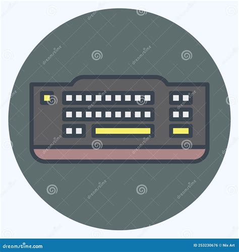 Icon Keyboard Suitable For Computer Components Symbol Color Mate Style Simple Design Editable