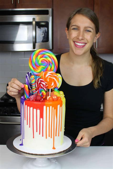 Rainbow Drip Cake Recipe And Tutorial Chelsweets