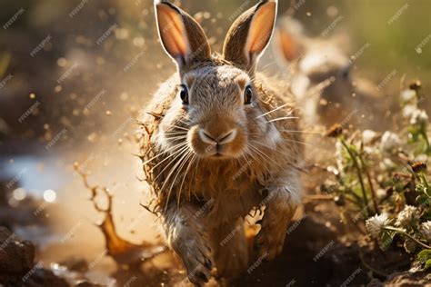 Premium Ai Image Hares Late Sprint Highlights The Enduring Tortoise And Hare Lesson