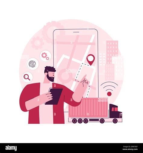 Autonomous Driving Abstract Concept Vector Illustration Automated