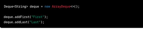 Deque Interface In Java With Example