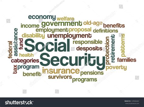 Social Security Word Cloud Stock Vector Royalty Free 129946463 Shutterstock
