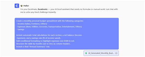 Ai로 엑셀 스프레드시트 만들기 단계별 가이드 Excelmatic