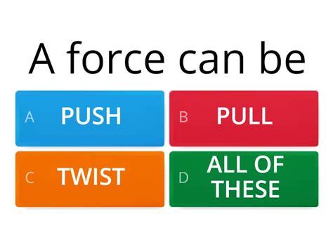 Force Basics Quiz