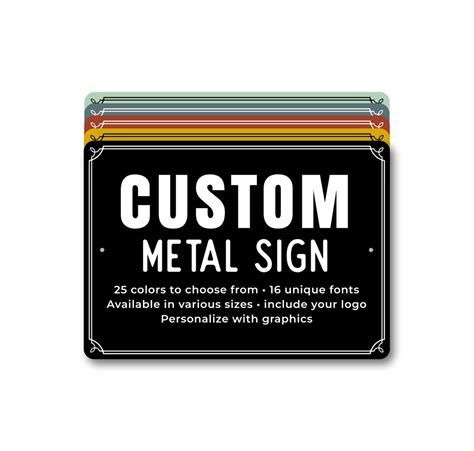 Custom Metal Sign Personalized Metal Wall Sign For Home Or Business