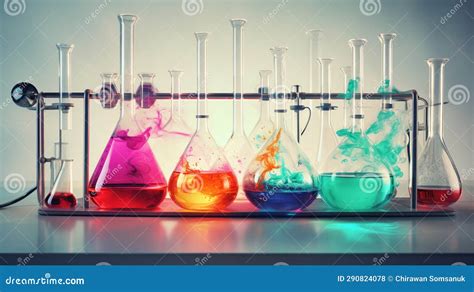 Solution In Beaker Laboratory Equipment Stock Illustration