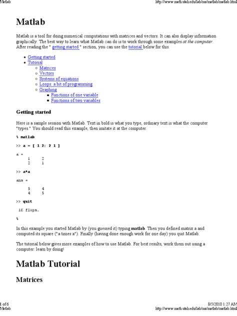 matlab pdf matlab matrix mathematics