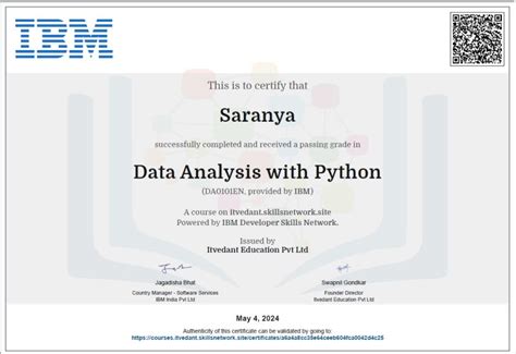 Saranya Srinivasan On Linkedin Im Glad To Share That I Have Successfully Completed My Ibm Exam