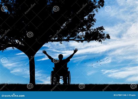 Silhouette Happy Invalid Stock Photo Image Of Feelings 67801146