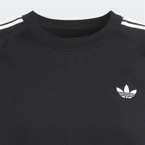 Adidas Buzo 3 Tiras De Cuello Redondo Negro Adidas Argentina