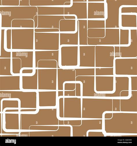 Seamless Abstract Pattern Of Intersecting Contour Shapes Imitating Rectangles Vector