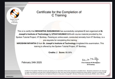 C Cpp Spokentutorial Iitbombay Nehanitha Sugumaran