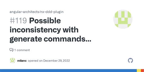 Possible Inconsistency With Generate Commands And Directory Options
