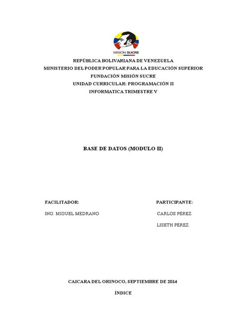 base de datos pdf objeto informática sql