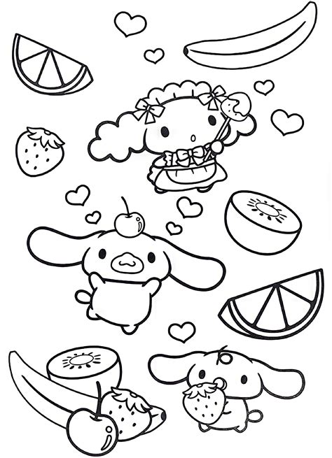 10 Delicious Hello Kitty Food Themed Coloring Pages Coloring Craze
