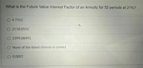 Solved What Is The Future Value Interest Factor Of An Chegg Com
