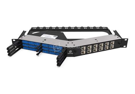 1U NGX Hybrid Fiber And Copper Angled Modular Panel NGXPP04