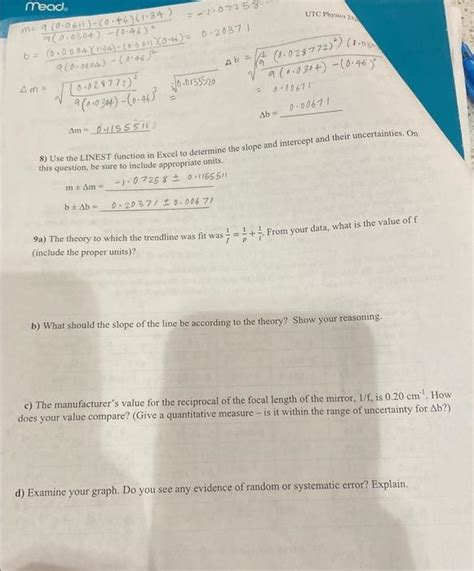 Solved The Table And Graph Is Just For Your Refrence Those