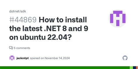 How To Install The Latest Net 8 And 9 On Ubuntu 2204 · Issue 44869