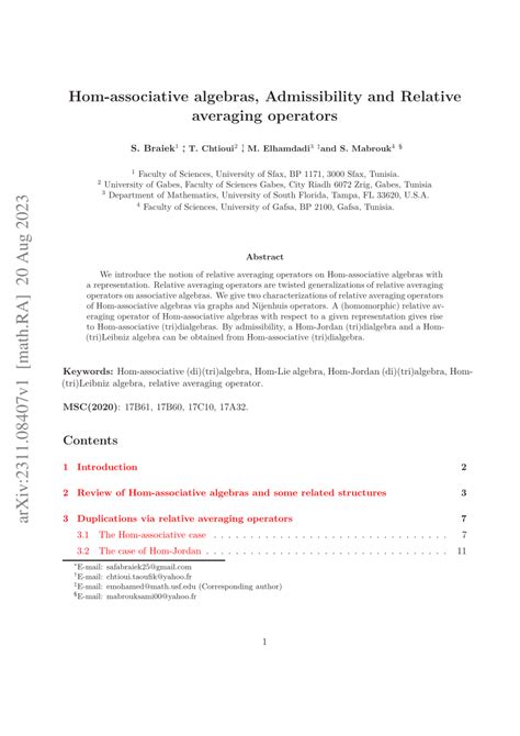 Pdf Hom Associative Algebras Admissibility And Relative Averaging Operators