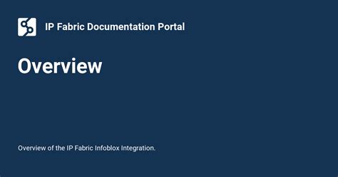 Overview Ip Fabric Documentation Portal