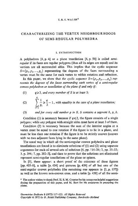 pdf characterizing the vertex neighbourhoods of semi regular