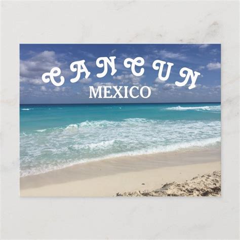Cancun Mexico Clear Water Caribbean Beach Postcard Zazzle Cancun