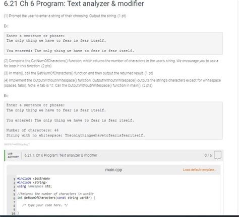 Solved 621 Ch 6 Program Text Analyzer And Modifier 1