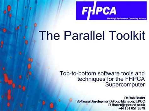 PPT The Parallel Toolkit PowerPoint Presentation Free Download ID 398946