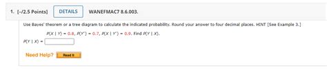 Solved 1 2 5 Points DETAILS WANEFMAC7 8 6 003 Use Chegg Com
