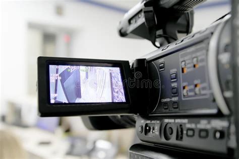 Blur Of Camcorder While Filming Stock Image Image Of Studio Closeup