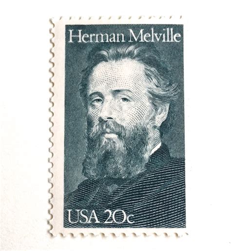 10 Herman Melville Stamps Moby Dick Author Nautical Vintage Stamp For