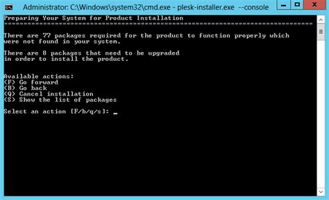 Installing Plesk For Windows Using Installer Console Plesk Onyx
