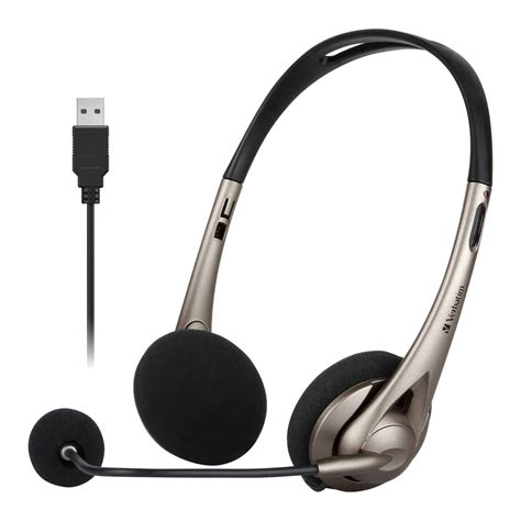 Usb Headset With Boom Mic Verbatim
