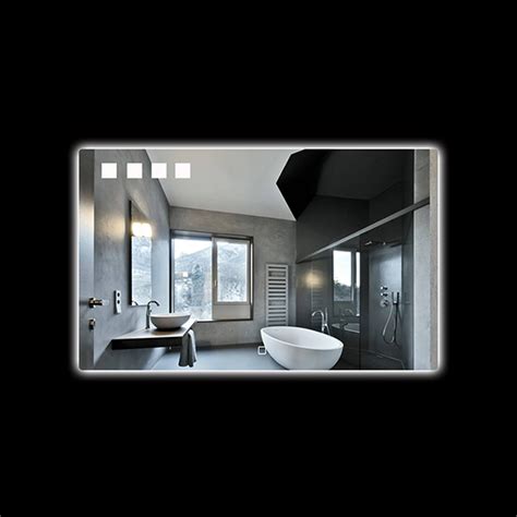 Mm Rectangle LED Hardwired Bathroom Mirror Luxdream