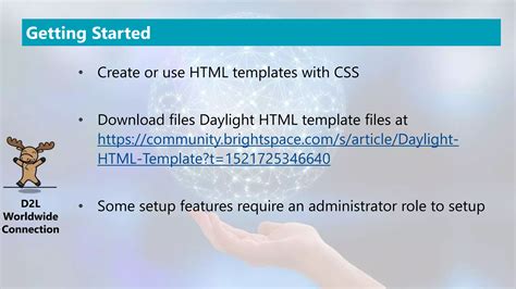 using html with css templates to create consistency in d2l content ppt