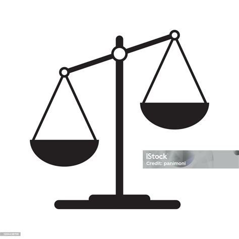 플랫 스타일로 아이콘을 배율 조정합니다 천칭 자리 기호 균형 기호입니다 프로젝트에 적합한 벡터 설계 요소 저울에 대한 스톡 벡터 아트 및 기타 이미지 Istock
