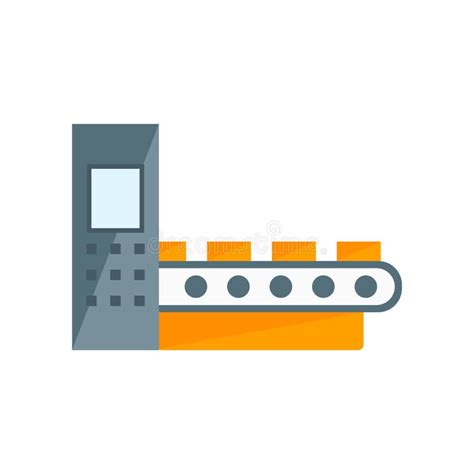 Conveyor Icon Vector Isolated On White Background Conveyor Sign Industry Symbols Stock Vector