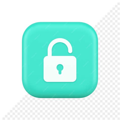 Premium Psd Open Lock Button Cyberspace Password Security Protection