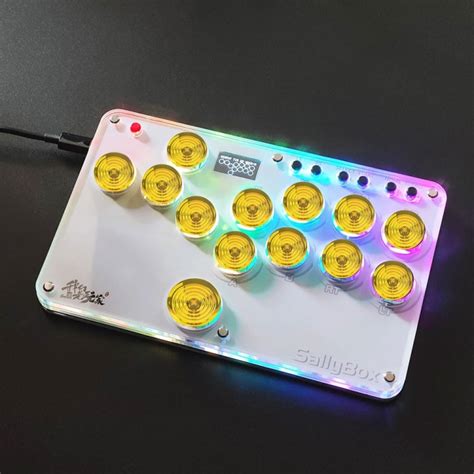 13 Button Sallybox Arcade Controller Mini Fight Stick Game Controller