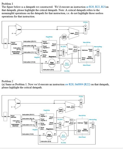 solved problem 1 the figure below is a datapath we