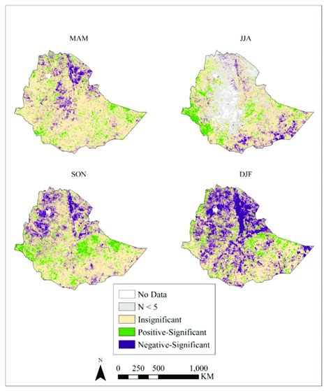 Spatial Distributions Of Directional Persistence Outcomes By Season In