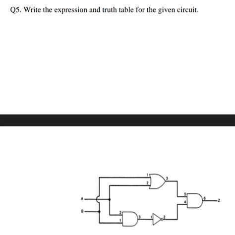 Solved Q5 ﻿write The Expression And Truth Table For The