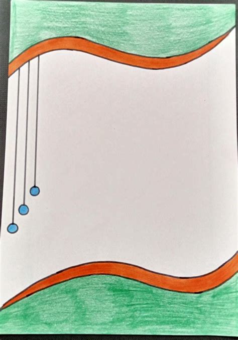 Easy And Simple Project File Pages Heading Page Ribbon Design Border Decoration Colorful Art