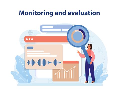 Monitoring And Evaluation An Expressive Vector Illustration Showcasing The Critical Role Of