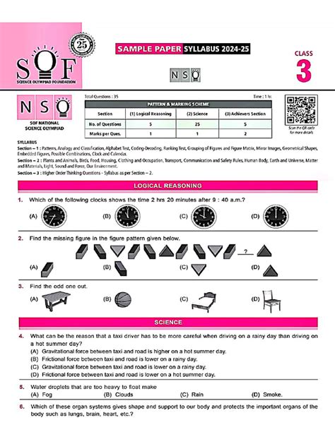 Sof Class 3 Sample Papers Pdf