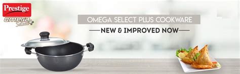 Prestige Omega Select Plus Aluminium Non Stick Flat Base Kadhai With