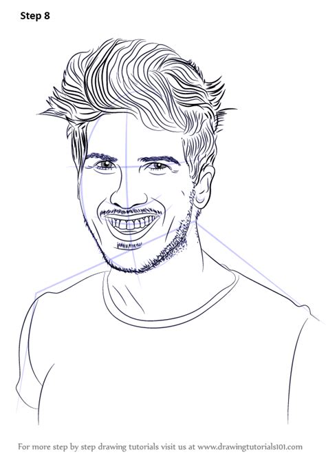 How To Draw Joey Graceffa Famous People Step By Step DrawingTutorials101 Com