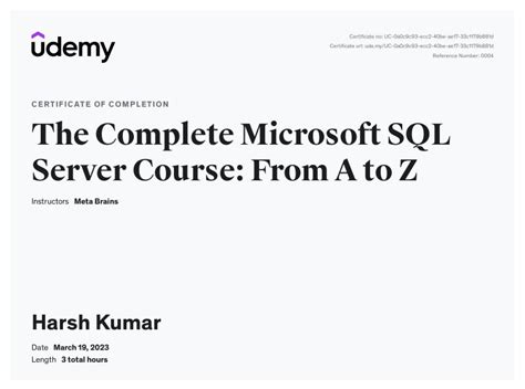 Harsh Chaudhary On Linkedin Udemy Udemycourse Microsoft Sql