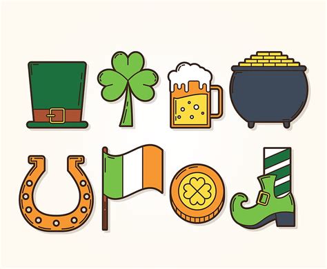 성 패트릭의 날 클립 아트 세트 Eps Svg Uidownload